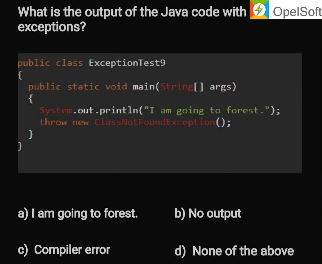 Opelsoft on LinkedIn: #javaquiz #codechallenge #javaprogramming # ... Opelsoft on LinkedIn: #javaquiz #codechallenge #javaprogramming # ...