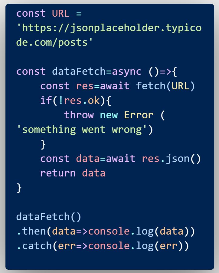 Hemant Kumar on LinkedIn: fetch api with async await with error handling Hemant Kumar on LinkedIn: fetch api with async await with error handling