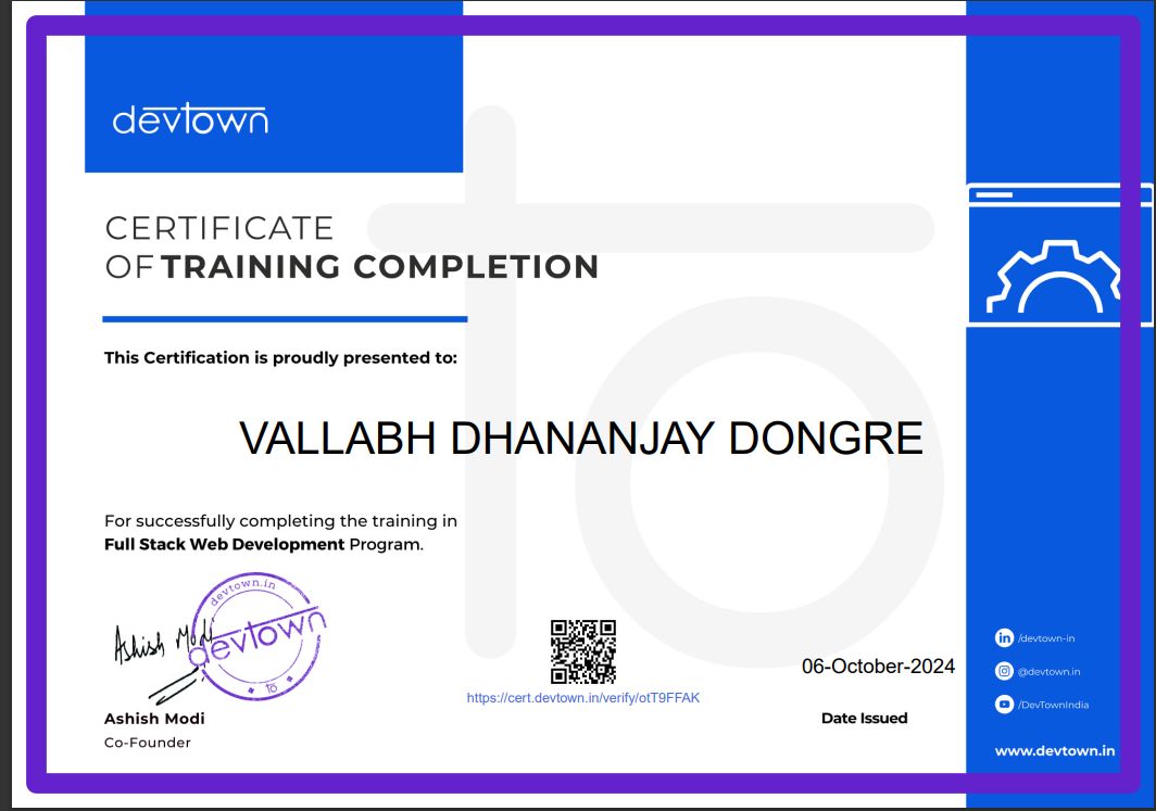 Vallabh Dongre on LinkedIn: #fullstackdevelopment #webdevelopment # ... Vallabh Dongre on LinkedIn: #fullstackdevelopment #webdevelopment # ...