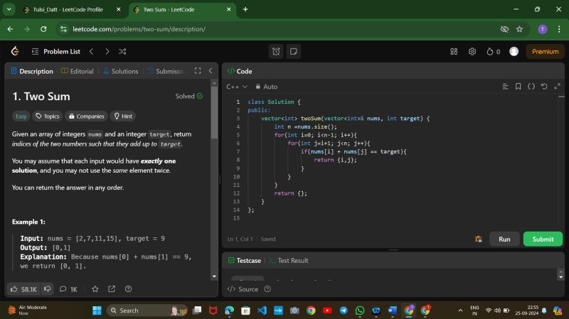 Tulsi Datt Saraswat on LinkedIn: #dsa #leetcode #problemsolving #dsa Tulsi Datt Saraswat on LinkedIn: #dsa #leetcode #problemsolving #dsa