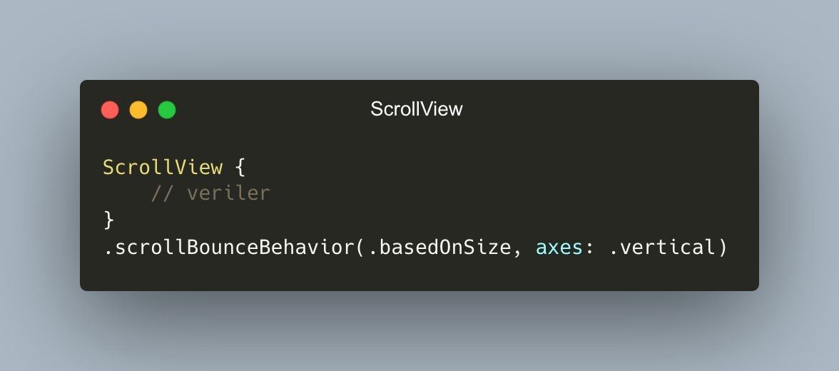 Fatih Durmaz LinkedIn‘de: SwiftUI İpucu: .scrollBounceBehavior Bu ... Fatih Durmaz LinkedIn‘de: SwiftUI İpucu: .scrollBounceBehavior Bu ...