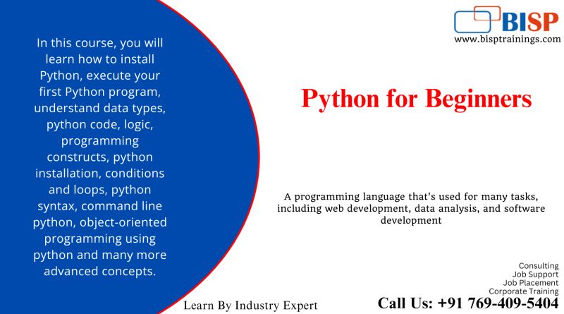 Learn Python for Beginners | BISP Trainings Learn Python for Beginners | BISP Trainings