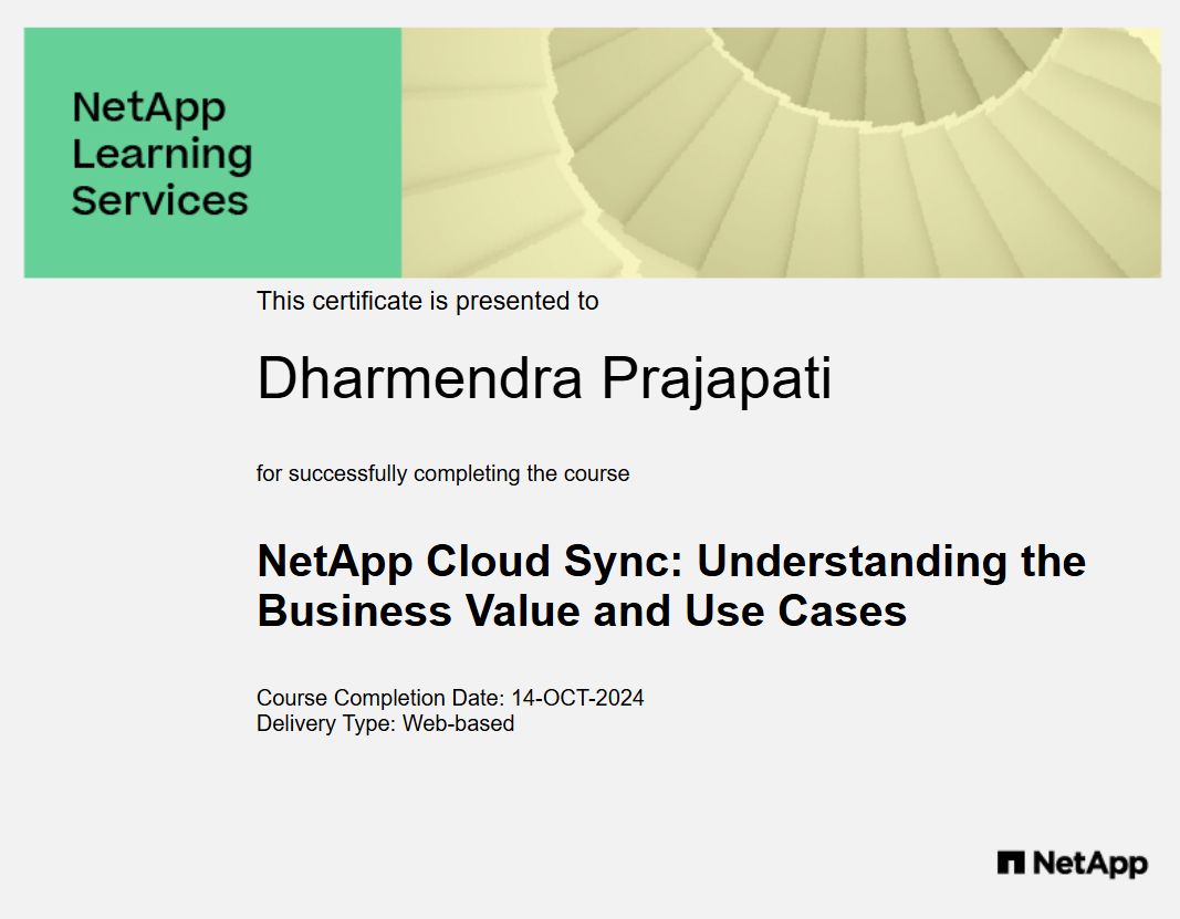 Dharmendra Prajapati on LinkedIn: NetApp Dharmendra Prajapati on LinkedIn: NetApp