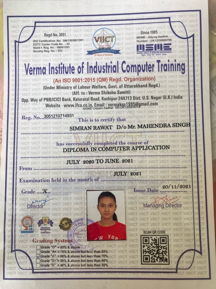 completed dca | simran rawat completed dca | simran rawat