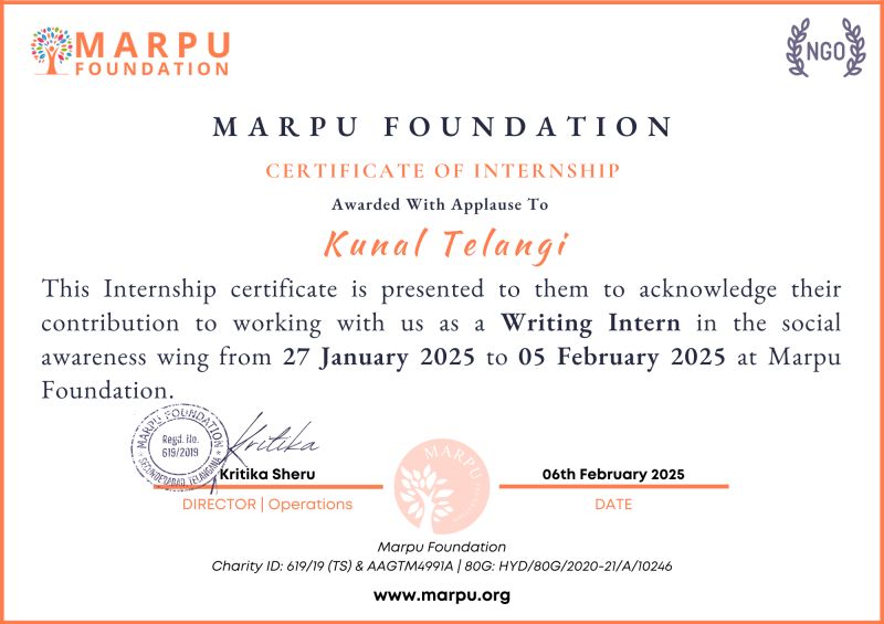 Marpu Foundation | India's Top NGO π± | Kunal Telangi Marpu Foundation | India's Top NGO π± | Kunal Telangi