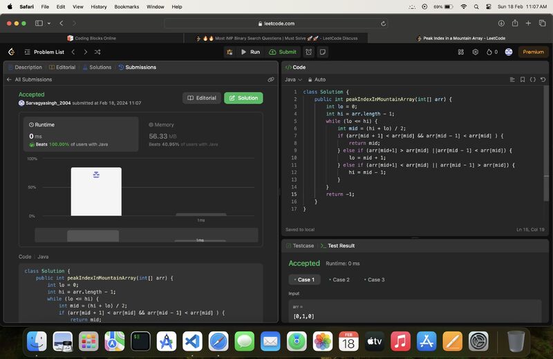 Resolved LeetCode problem Find Peak Index | Sarvagya singh posted on ... Resolved LeetCode problem Find Peak Index | Sarvagya singh posted on ...