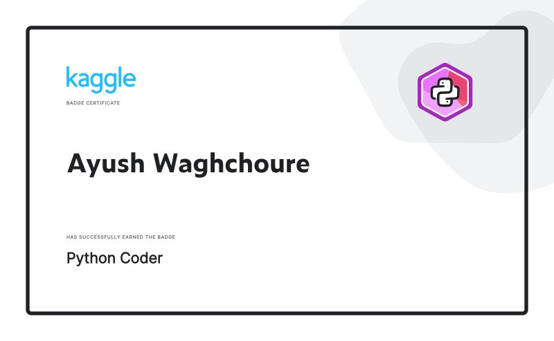 Ayush Rajesh waghchoure on LinkedIn: #python #kaggle #coding # ... Ayush Rajesh waghchoure on LinkedIn: #python #kaggle #coding # ...