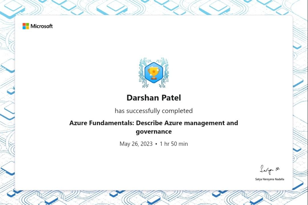 Darshan Patel on LinkedIn: #azure #management #az900 Darshan Patel on LinkedIn: #azure #management #az900
