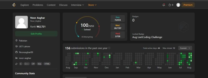 Noor Asghar on LinkedIn: #leetcode #100problems #codingjourney # ... Noor Asghar on LinkedIn: #leetcode #100problems #codingjourney # ...
