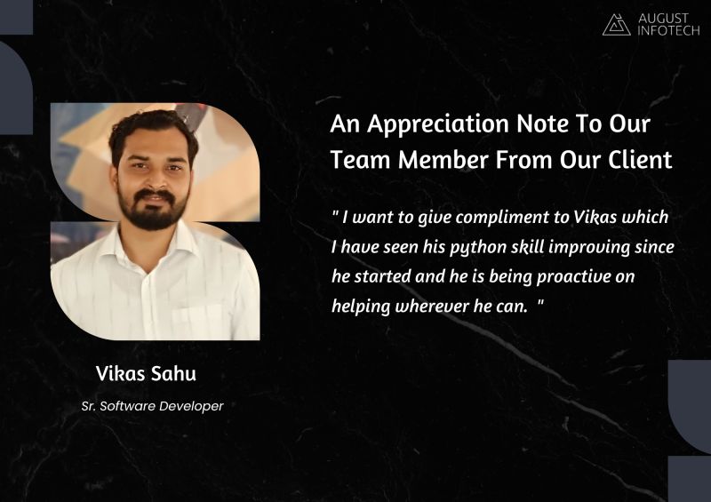 August Infotech on LinkedIn: #feedback #clientfeedback #python # ... August Infotech on LinkedIn: #feedback #clientfeedback #python # ...