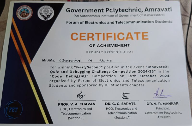 Chanchal Shete on LinkedIn: #coding #debugging #competition # ... Chanchal Shete on LinkedIn: #coding #debugging #competition # ...