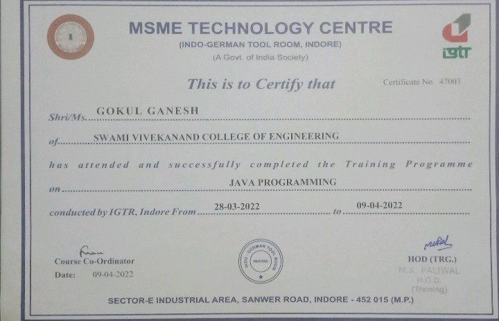 Gokul Ganesh on LinkedIn: #javaprogramming #javadeveloper Gokul Ganesh on LinkedIn: #javaprogramming #javadeveloper