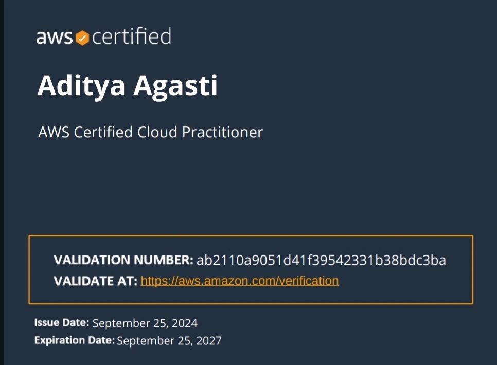 Aditya Agasti on LinkedIn: #aws #cloudpractitioner #cloudcomputing # ... Aditya Agasti on LinkedIn: #aws #cloudpractitioner #cloudcomputing # ...