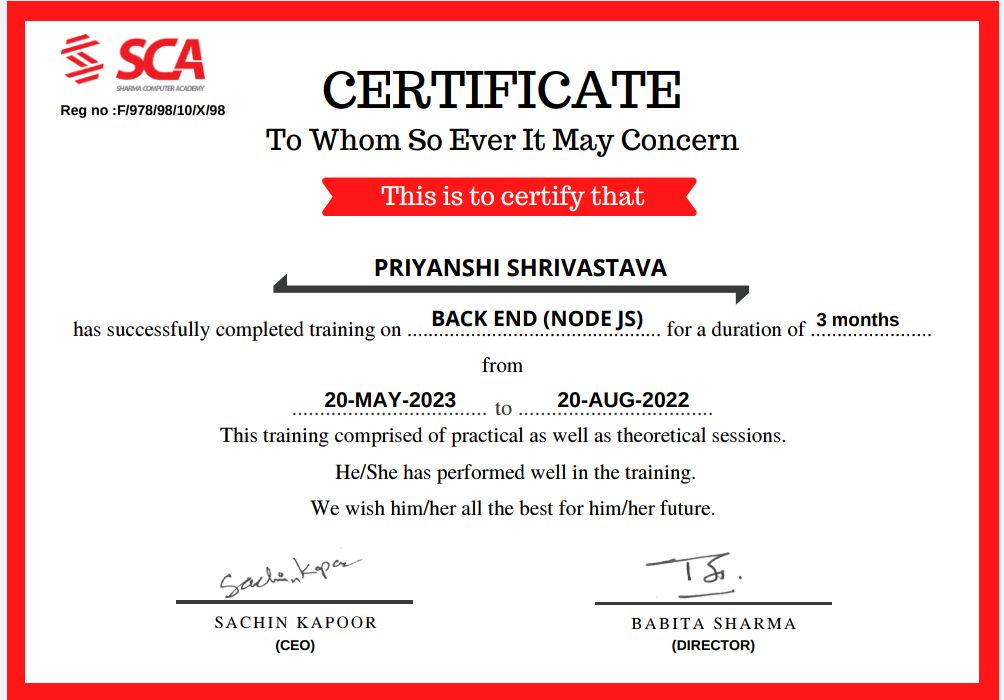 Priyanshi Shrivastava on LinkedIn: #backend #nodejs Priyanshi Shrivastava on LinkedIn: #backend #nodejs