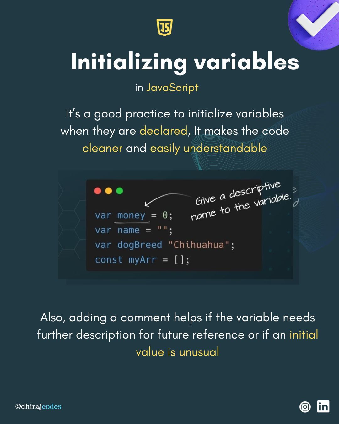 Dhiraj Tandulkar on LinkedIn: #codereadability #javascriptdevelopment # ... Dhiraj Tandulkar on LinkedIn: #codereadability #javascriptdevelopment # ...