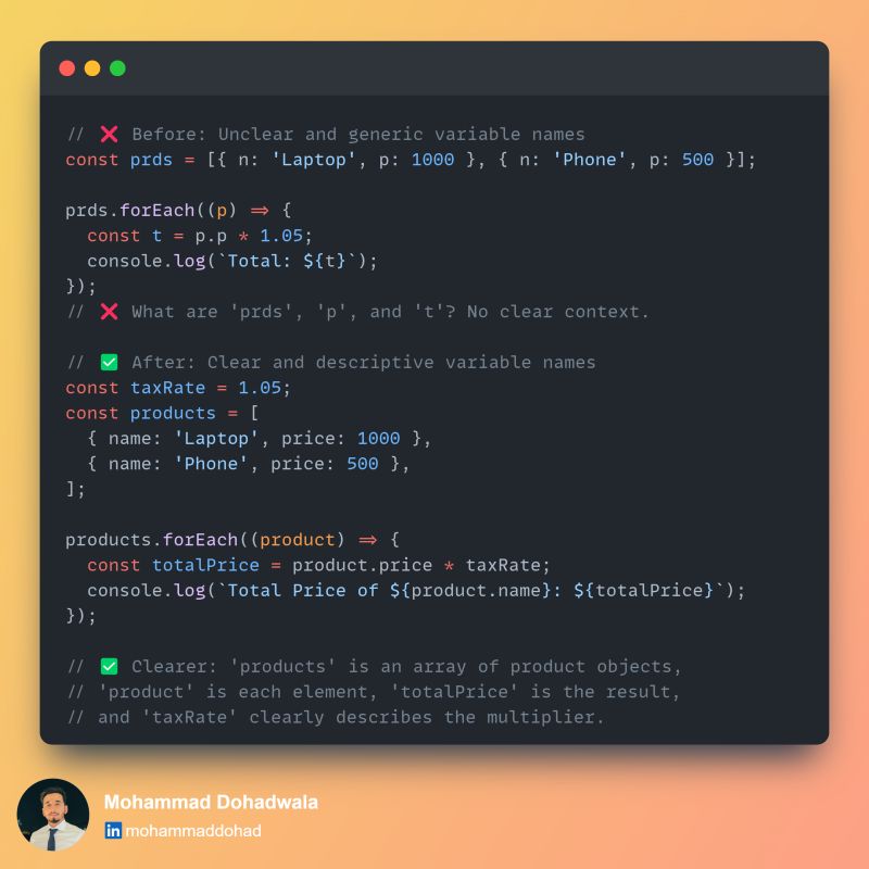 Mohammad D. on LinkedIn: #javascript #webdevelopment #programmingtips # ... Mohammad D. on LinkedIn: #javascript #webdevelopment #programmingtips # ...