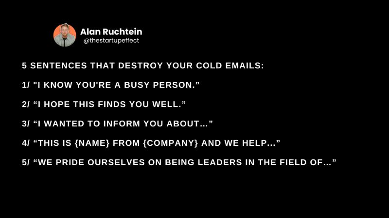 Alan Ruchtein on cold emails | Srinivas Mahesh posted on the topic ... Alan Ruchtein on cold emails | Srinivas Mahesh posted on the topic ...