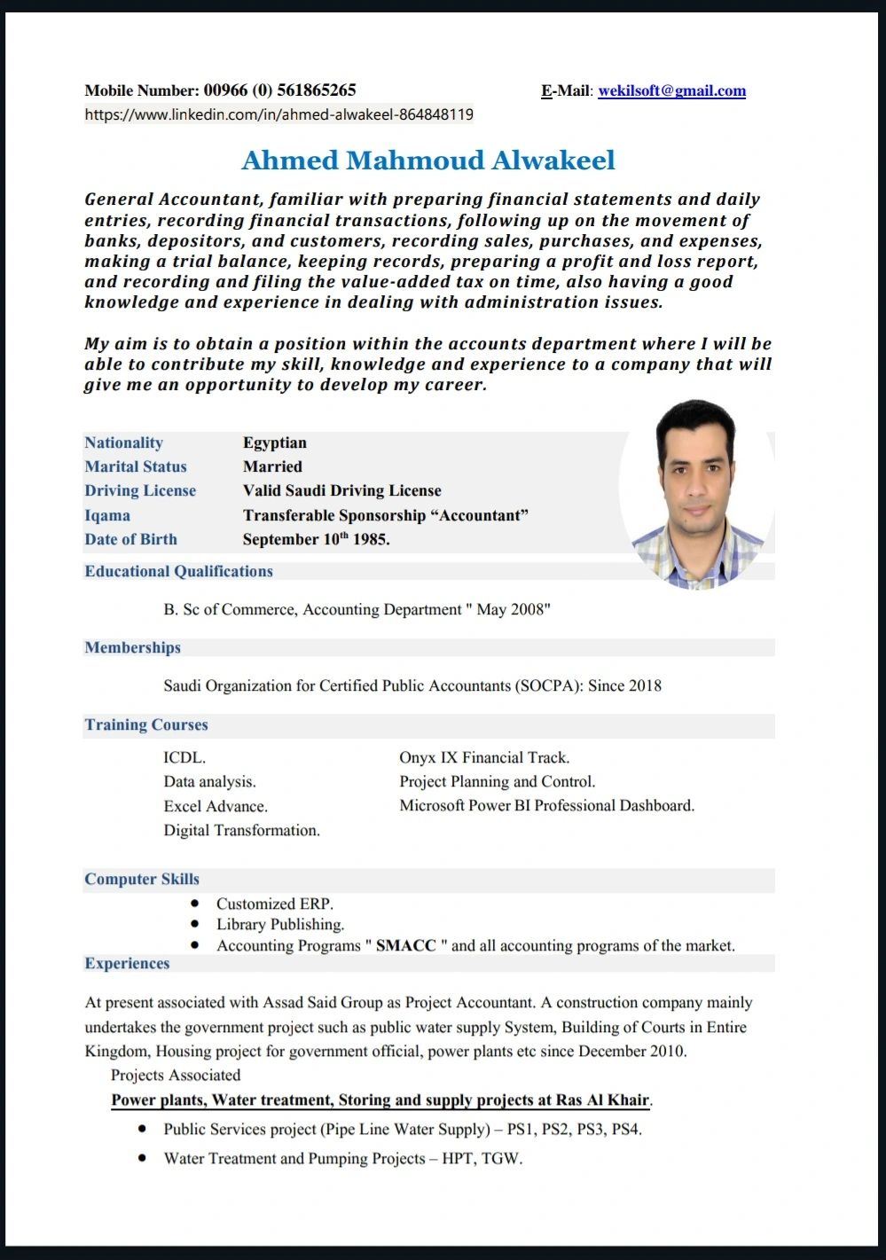 AHMED ALWAKEEL on LinkedIn: محاسب وابحث عن فرصة وظيفية ساكون ممتن لكل ... AHMED ALWAKEEL on LinkedIn: محاسب وابحث عن فرصة وظيفية ساكون ممتن لكل ...