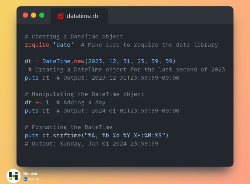 Time Travel with Ruby: The Tech Behind DateTime | HUMIVE posted on the ... Time Travel with Ruby: The Tech Behind DateTime | HUMIVE posted on the ...