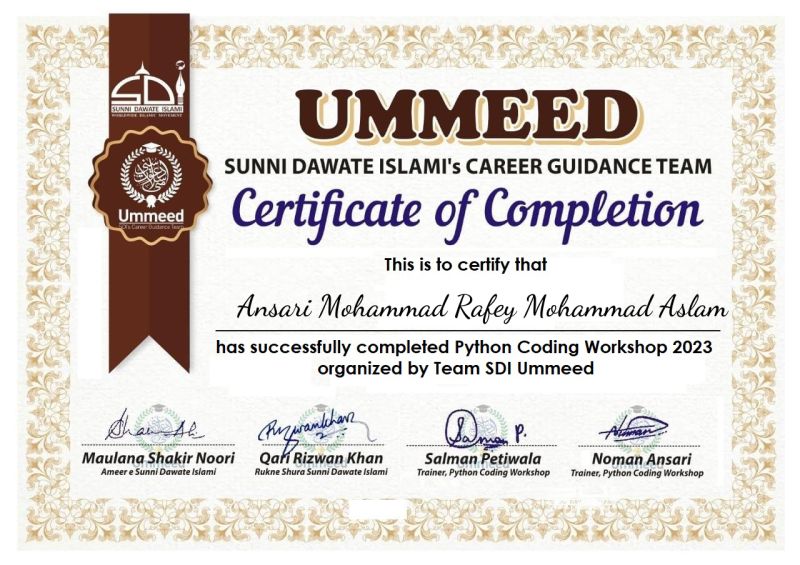 Rafey Ansari on LinkedIn: #python #coding #certification #techskills # ... Rafey Ansari on LinkedIn: #python #coding #certification #techskills # ...