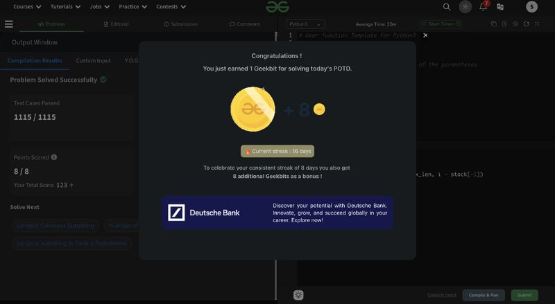 Shreya Singh on LinkedIn: #geekstreak2024 #geekstreak2024 #deutschebank ... Shreya Singh on LinkedIn: #geekstreak2024 #geekstreak2024 #deutschebank ...