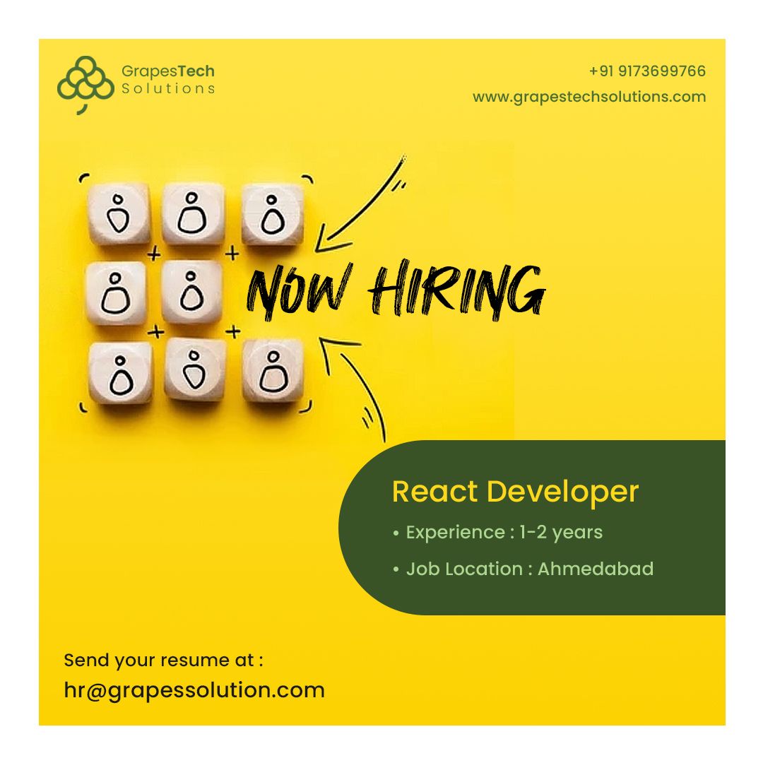 GrapesTech Solutions Pvt. Ltd. on LinkedIn: #reactdeveloper #skills # ... GrapesTech Solutions Pvt. Ltd. on LinkedIn: #reactdeveloper #skills # ...