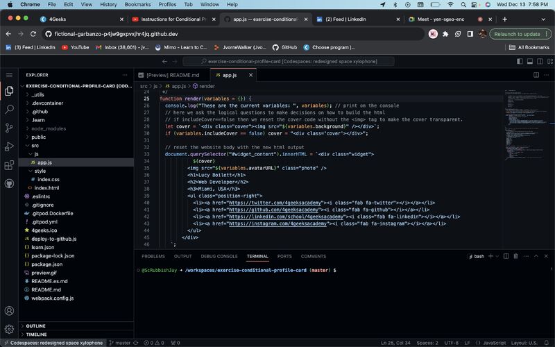 Jvonte Walker on LinkedIn: #4geeksc60 #100daysofcode #jdwdeveloper Jvonte Walker on LinkedIn: #4geeksc60 #100daysofcode #jdwdeveloper