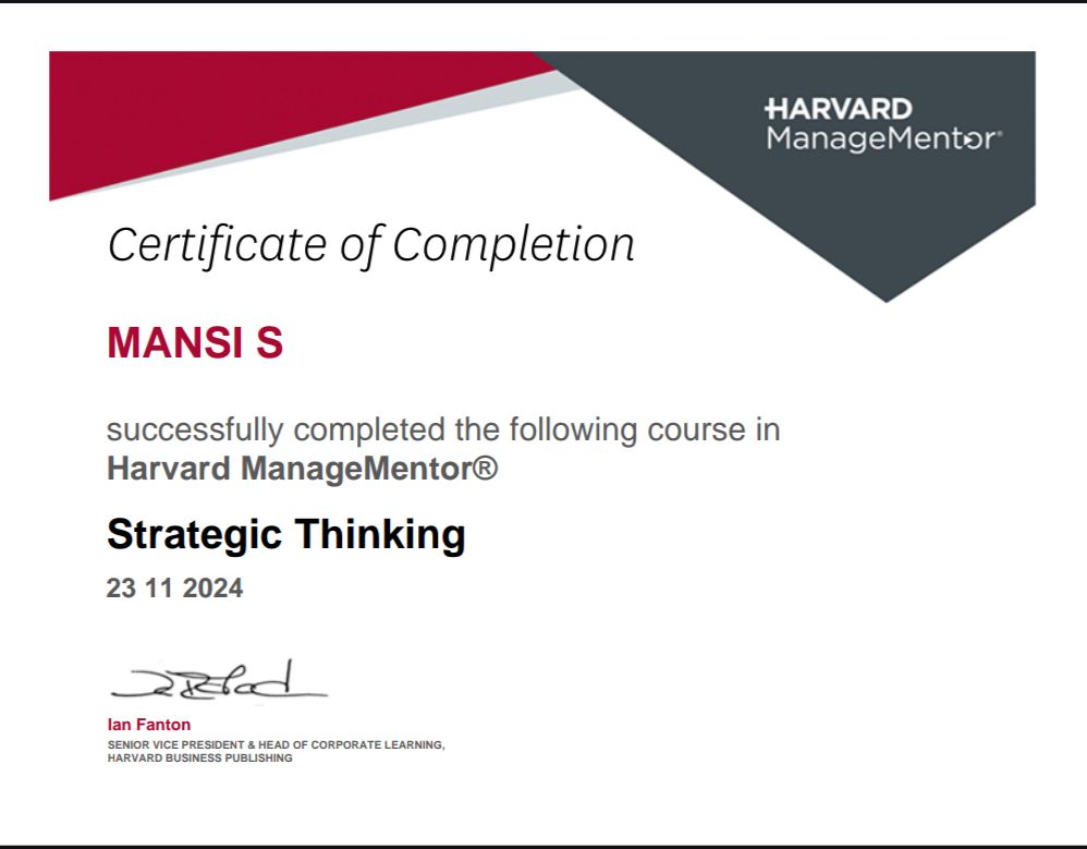 Mansi Singhal on LinkedIn: #strategicthinking Mansi Singhal on LinkedIn: #strategicthinking