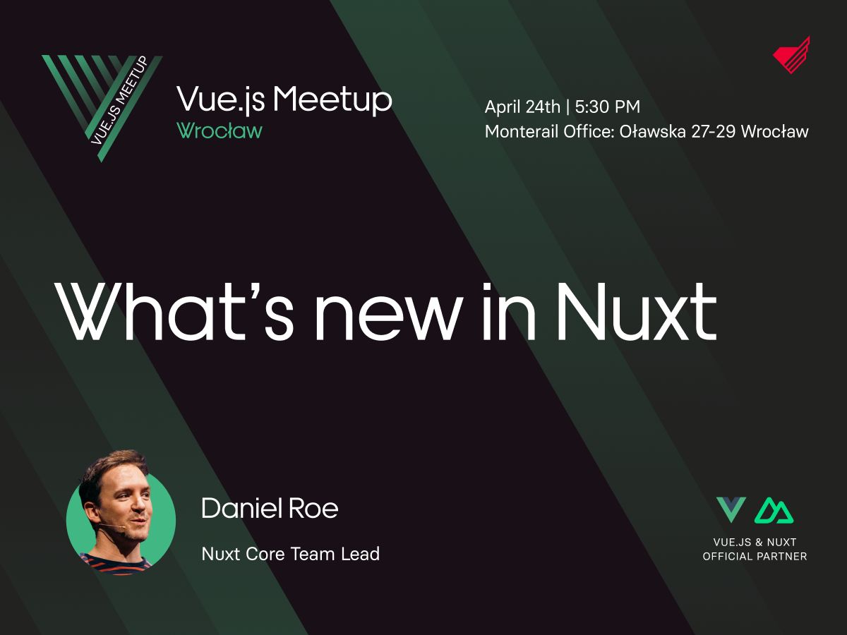 #vuemeetup #nuxtjs #vuejs #nuxt4 #webdev #frontend #javascript | Monterail #vuemeetup #nuxtjs #vuejs #nuxt4 #webdev #frontend #javascript | Monterail