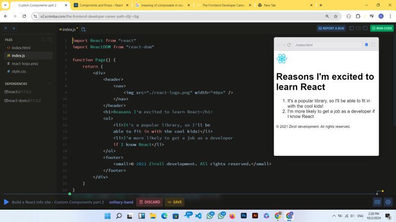 Ridwan Olaitan Hassan on LinkedIn: #reactjs #learninginprogress #scrimba Ridwan Olaitan Hassan on LinkedIn: #reactjs #learninginprogress #scrimba