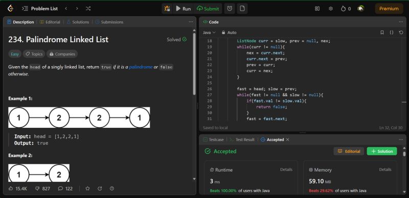 Day 72 of #100daysofcode: Palindrome Linked List | Tanmay Kadam posted ... Day 72 of #100daysofcode: Palindrome Linked List | Tanmay Kadam posted ...