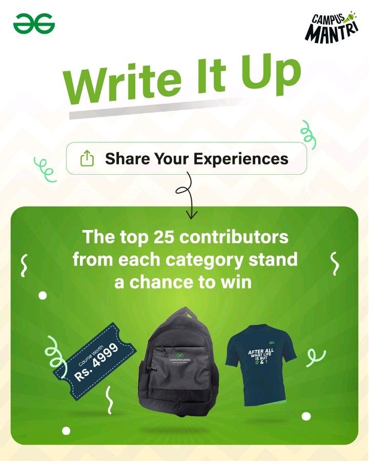 #writeitupgfg #gfgcampusambassador #experience #geeksforgeeks… | Aman ... #writeitupgfg #gfgcampusambassador #experience #geeksforgeeks… | Aman ...