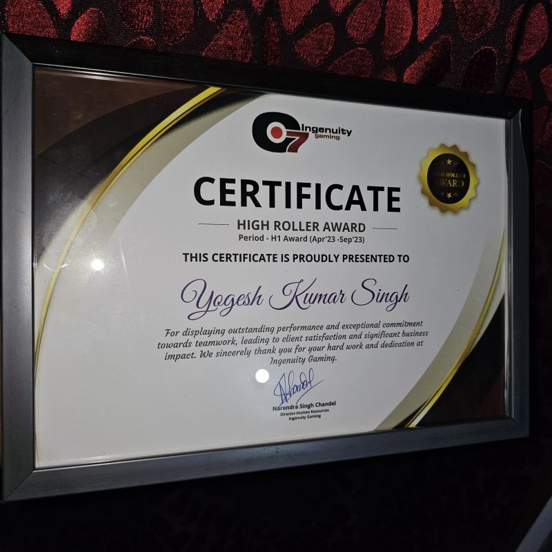 Yogesh Singh on LinkedIn: Thank you so much Ingenuity Gaming for ... Yogesh Singh on LinkedIn: Thank you so much Ingenuity Gaming for ...