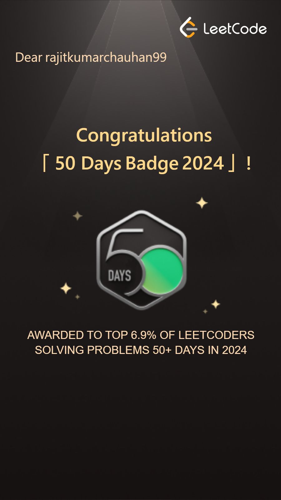 Rajit Kumar Chauhan on LinkedIn: #leetcode #coding #50daysbadge # ... Rajit Kumar Chauhan on LinkedIn: #leetcode #coding #50daysbadge # ...