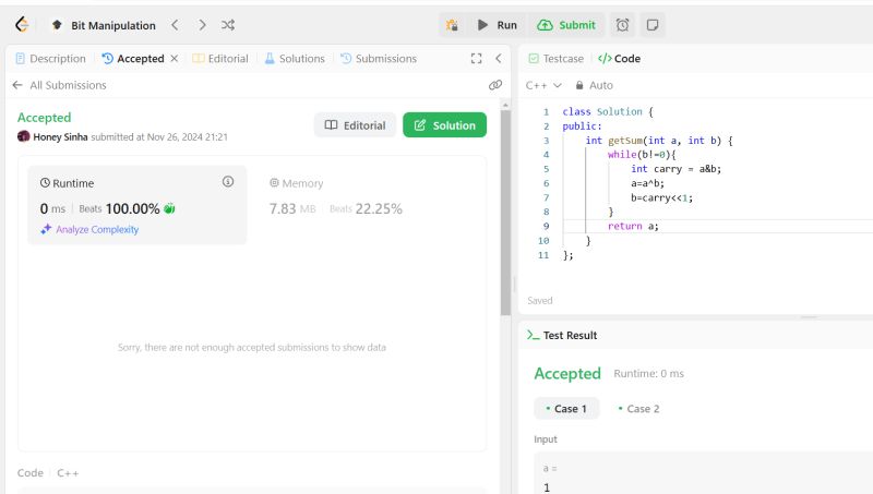 Honey Sinha on LinkedIn: #100daysofcode #dsa #bitmanipulation # ... Honey Sinha on LinkedIn: #100daysofcode #dsa #bitmanipulation # ...