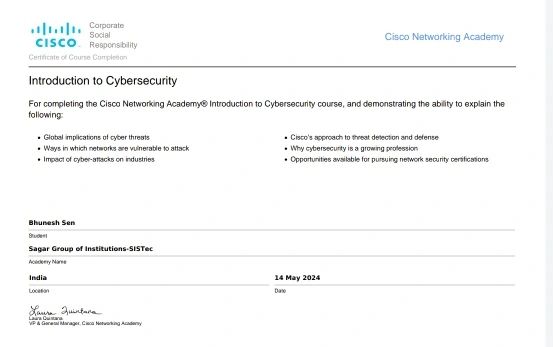 Bhunesh Sen on LinkedIn: #cybersecurity #ciscocertified Bhunesh Sen on LinkedIn: #cybersecurity #ciscocertified