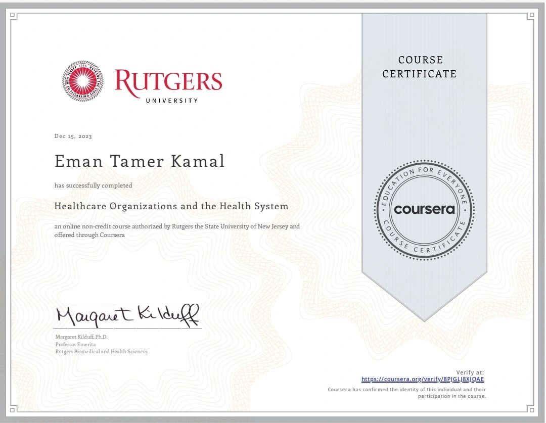 Completing Coursera course on Healthcare Organizations and Systems ... Completing Coursera course on Healthcare Organizations and Systems ...