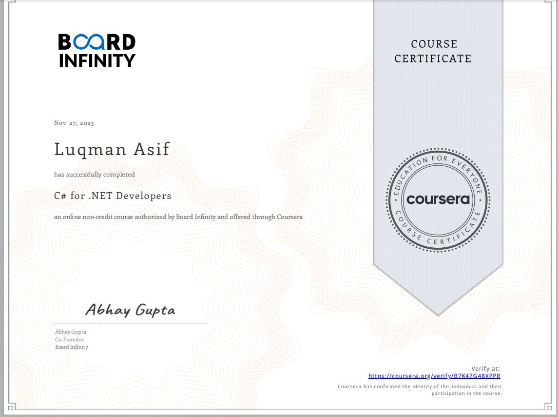 #learningjourney #netcore #aspnetcore | Muhammad Luqman Asif #learningjourney #netcore #aspnetcore | Muhammad Luqman Asif