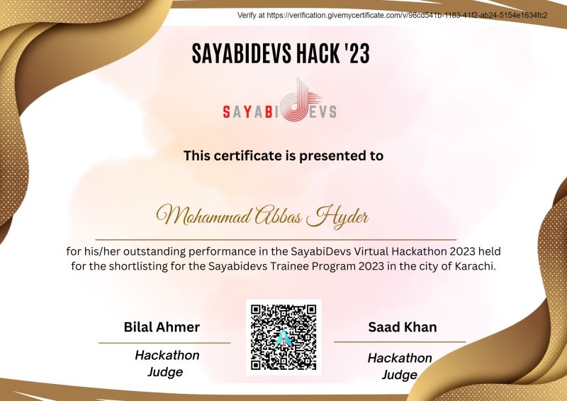 Abbas Hyder on LinkedIn: #hackathon #coding #problemsolving #top50 # ... Abbas Hyder on LinkedIn: #hackathon #coding #problemsolving #top50 # ...