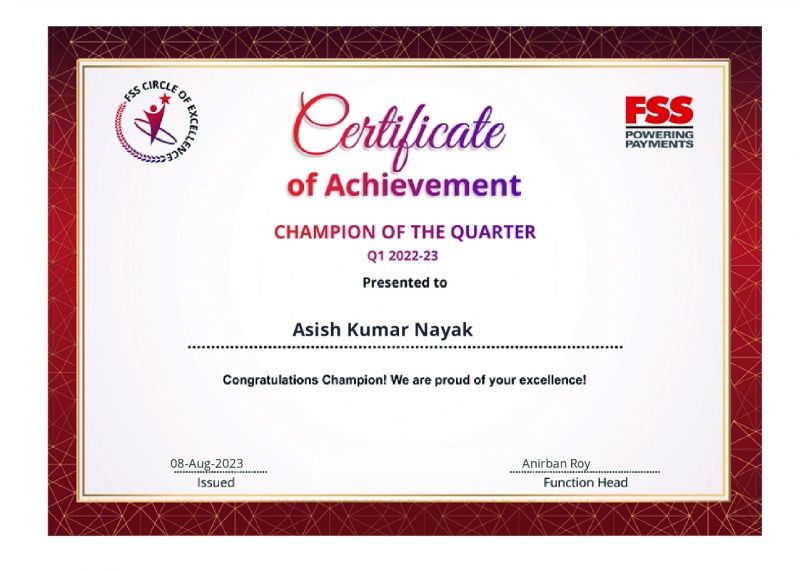 Asish Kumar Nayak on LinkedIn: #award #fss #achievement Asish Kumar Nayak on LinkedIn: #award #fss #achievement