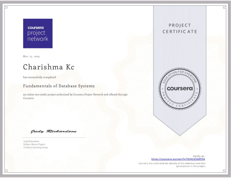 Charishma K C on LinkedIn: Excited to share that I have successfully ... Charishma K C on LinkedIn: Excited to share that I have successfully ...