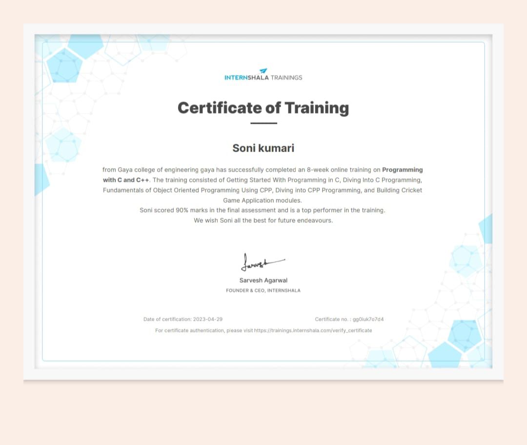 Soni Kumari on LinkedIn: #cprogramming #cplusplus Soni Kumari on LinkedIn: #cprogramming #cplusplus