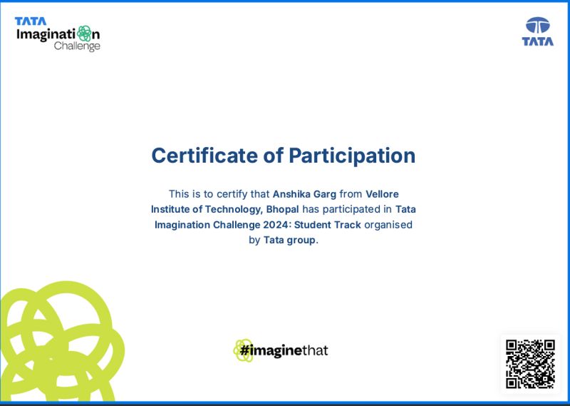 Anshika Garg on LinkedIn: #tataimaginationchallenge #innovation # ... Anshika Garg on LinkedIn: #tataimaginationchallenge #innovation # ...