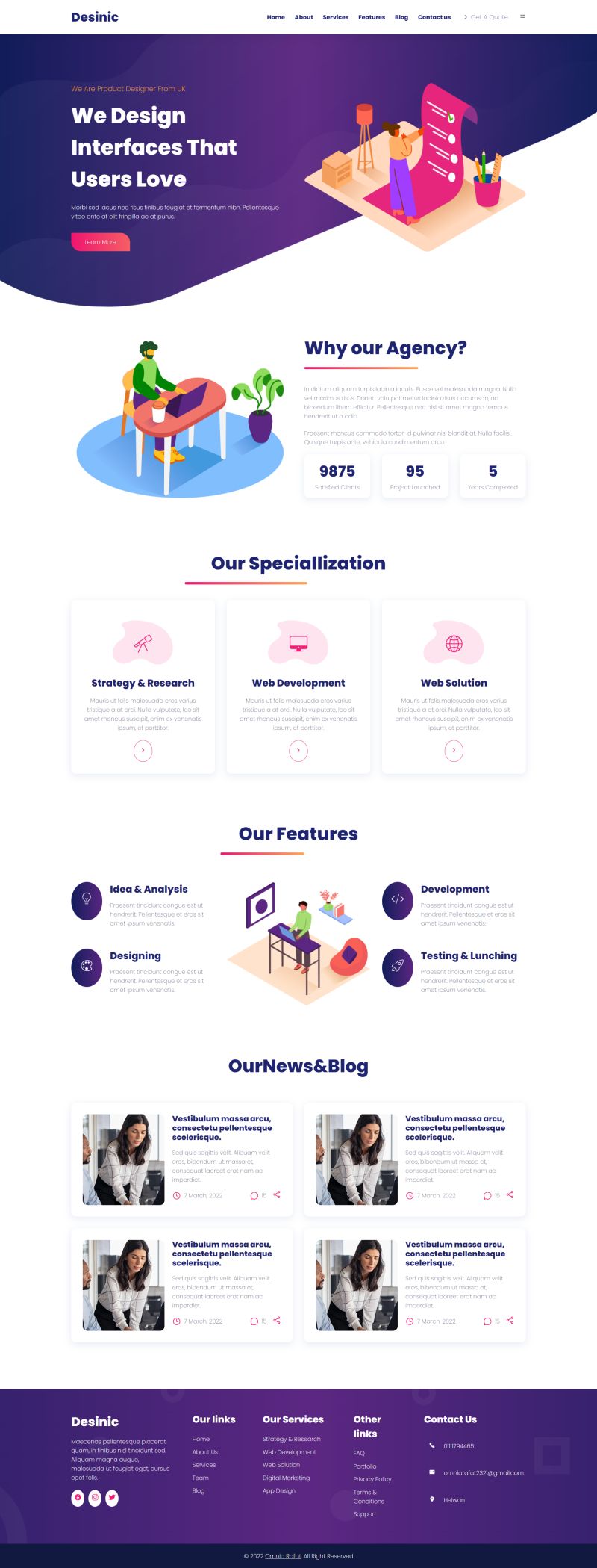 Omnia Rafat on LinkedIn: Agency landing with HTML, CSS, JS, and ... Omnia Rafat on LinkedIn: Agency landing with HTML, CSS, JS, and ...