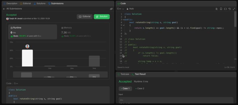 Day 39 of #100DaysOfCode: Rotate String | Saqib Ali Javaid posted on ... Day 39 of #100DaysOfCode: Rotate String | Saqib Ali Javaid posted on ...