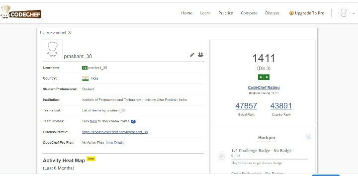 Prashant Singh on LinkedIn: #codechef | 17 comments Prashant Singh on LinkedIn: #codechef | 17 comments