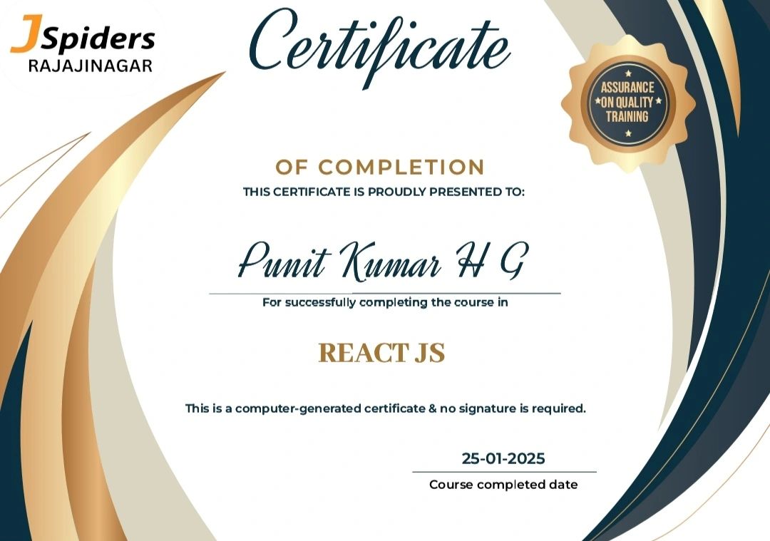 Punit H G on LinkedIn: #reactjs #webdevelopment #continuouslearning # ... Punit H G on LinkedIn: #reactjs #webdevelopment #continuouslearning # ...
