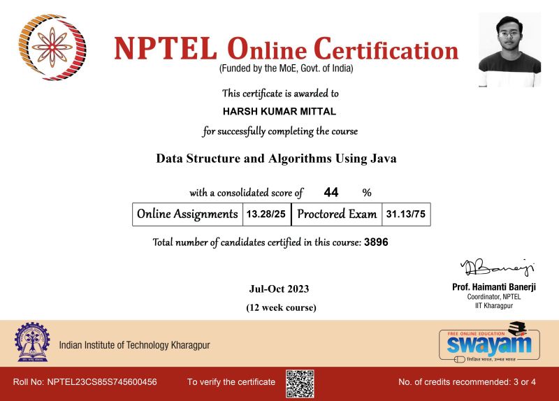 Harsh Mittal on LinkedIn: #datastructures #algorithms #java #nptel # ... Harsh Mittal on LinkedIn: #datastructures #algorithms #java #nptel # ...