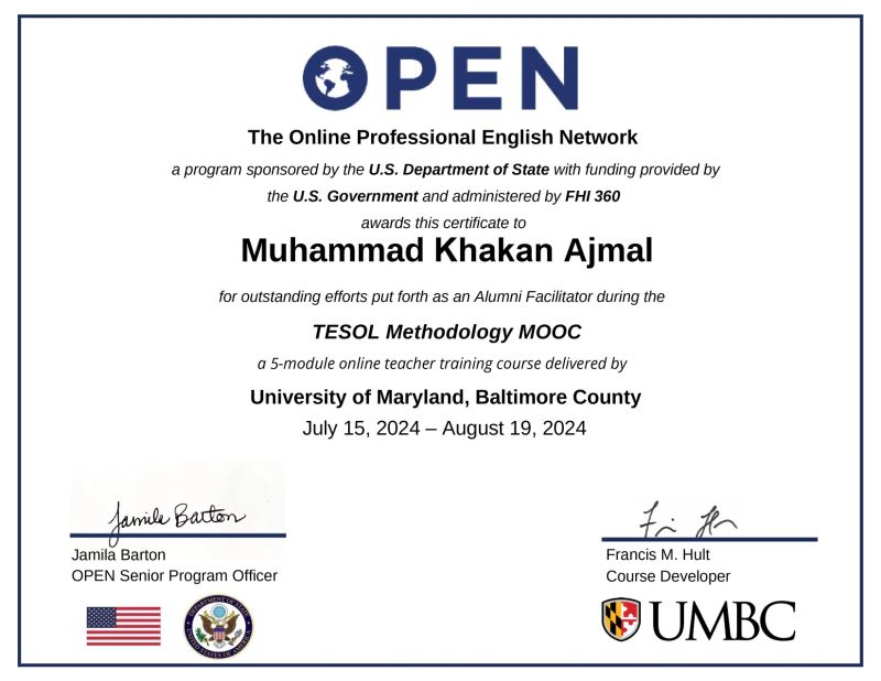 Muhammad Khakan Ajmal on LinkedIn: I am happy to share my certificate ... Muhammad Khakan Ajmal on LinkedIn: I am happy to share my certificate ...