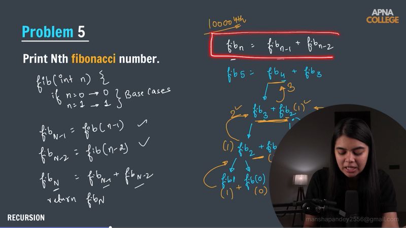 #100daysofcode #recursion #fibonacci #learningjourney | Mansha Pandey #100daysofcode #recursion #fibonacci #learningjourney | Mansha Pandey